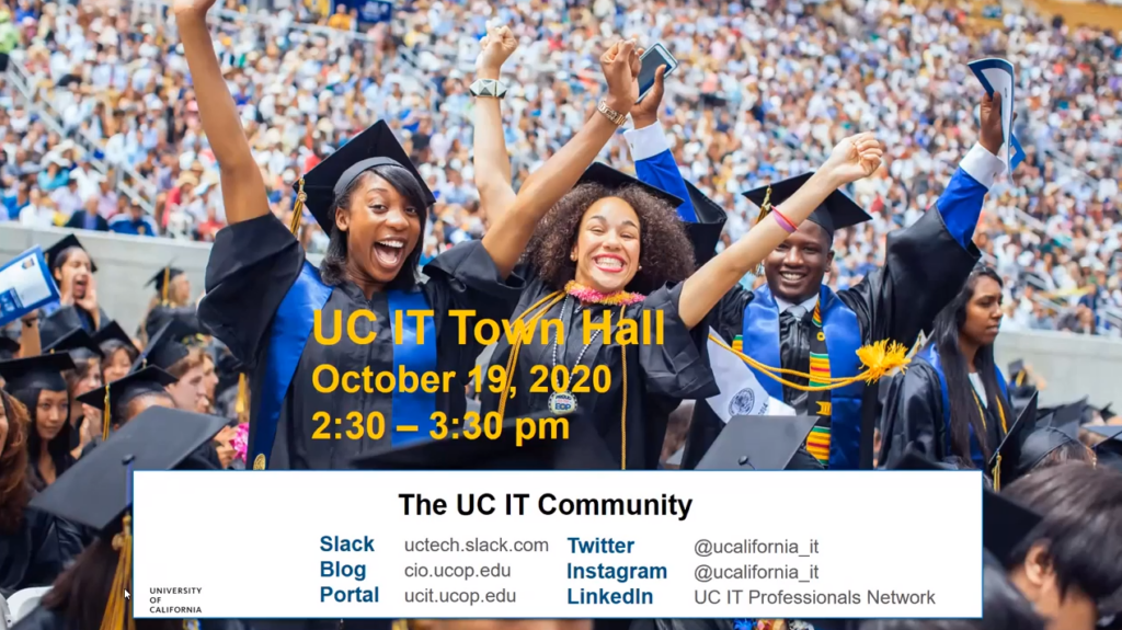 Watch the UC IT Town Hall Online | UC Tech News