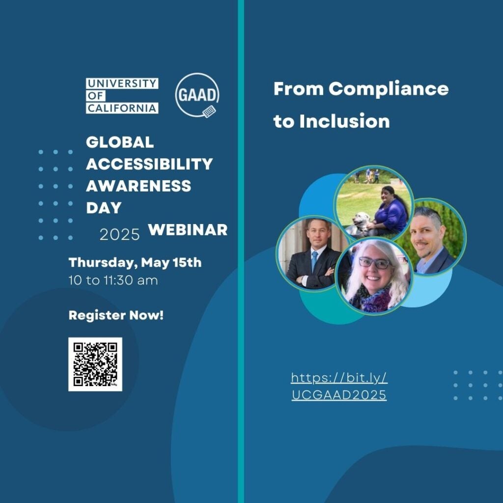 EVENT: UC Global Accessibility Awareness Day GAAD 2025 – From ...